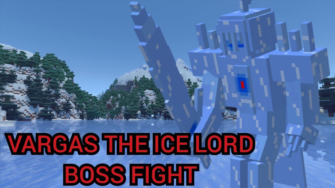 Minecraft Varga The Ice Lord Boss Fight ( Bedrock Addon ) - YouTube