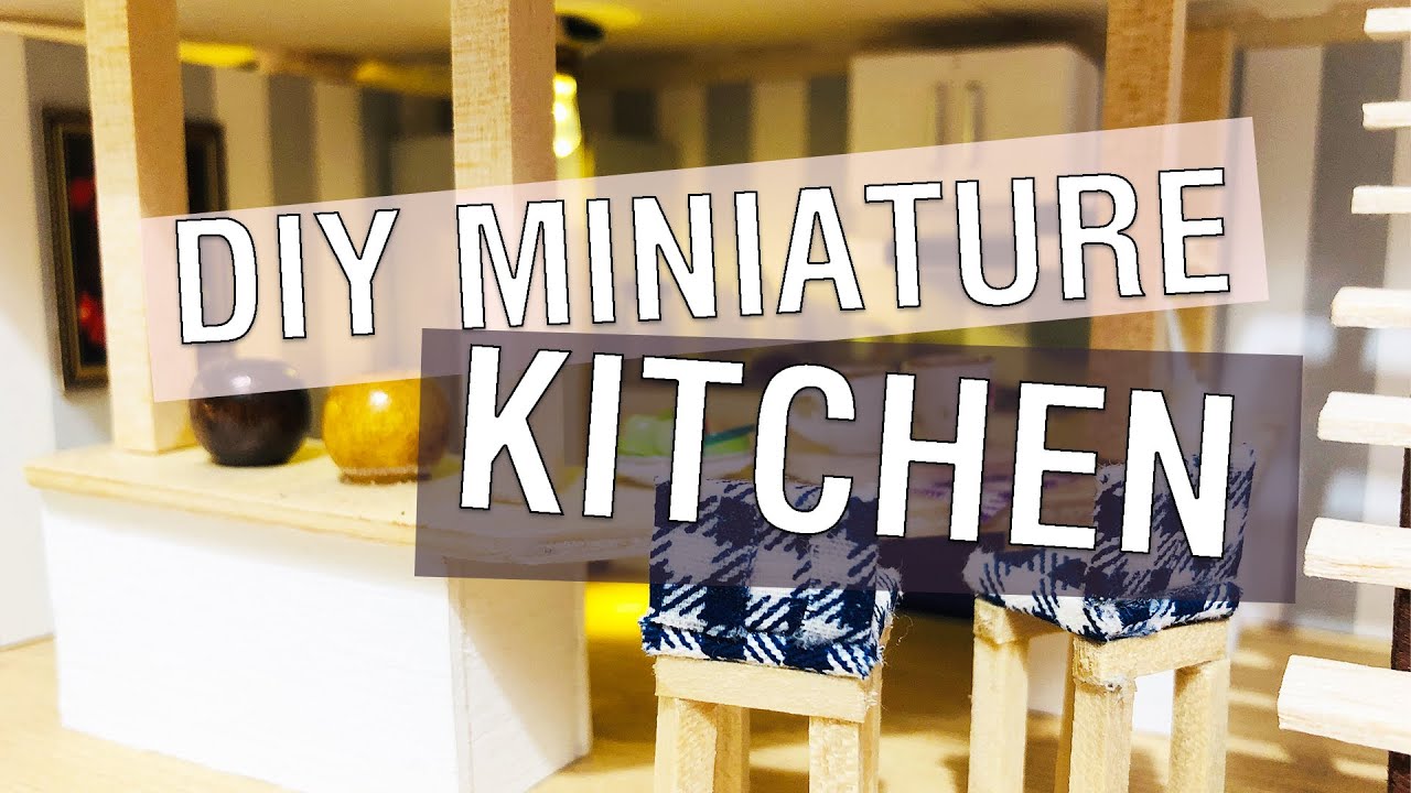 DIY Miniature Beach House Part 2 - Kitchen | Hazel's Crafts - YouTube