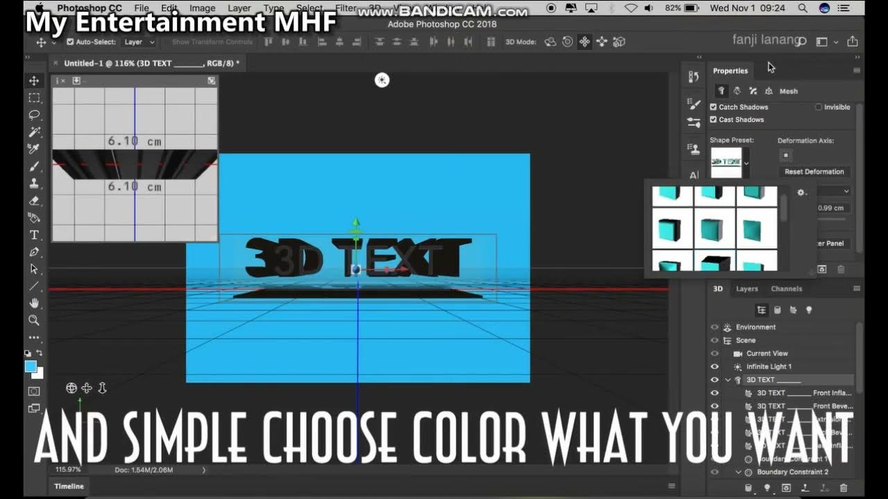#How to create simple 3D text with PHOTOSHOP CC 2018...# - YouTube