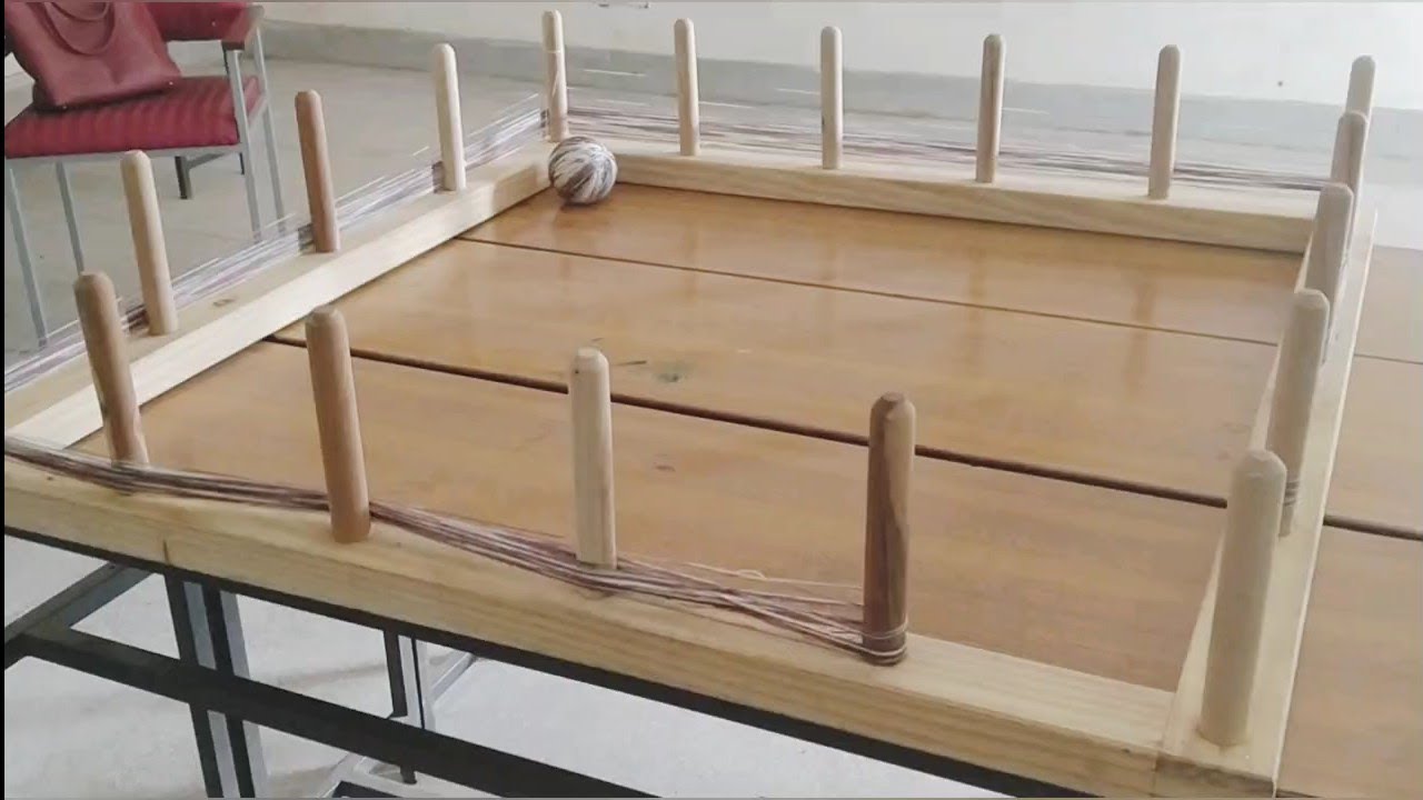 How To Put a Warp On Hand Loom - YouTube