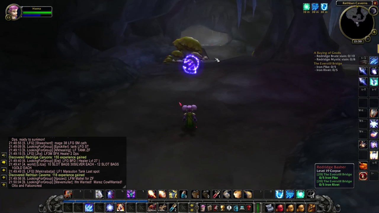 Rethban Caverns location - WoW Classic - YouTube