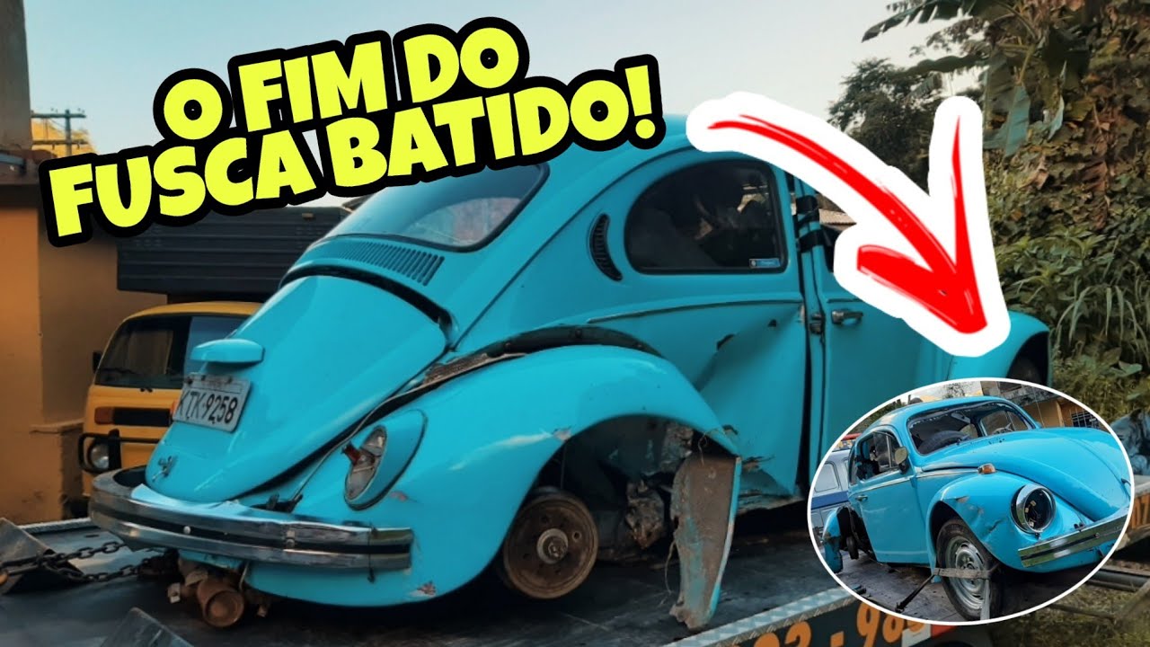 O FIM DO FUSCA 1974 BATIDO *quebrou a caixa e o chassi* - YouTube