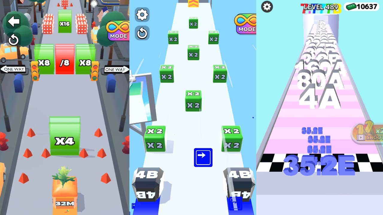 Jelly run 2048 vs number run merge vs jelly run gameplay jelly run game ...