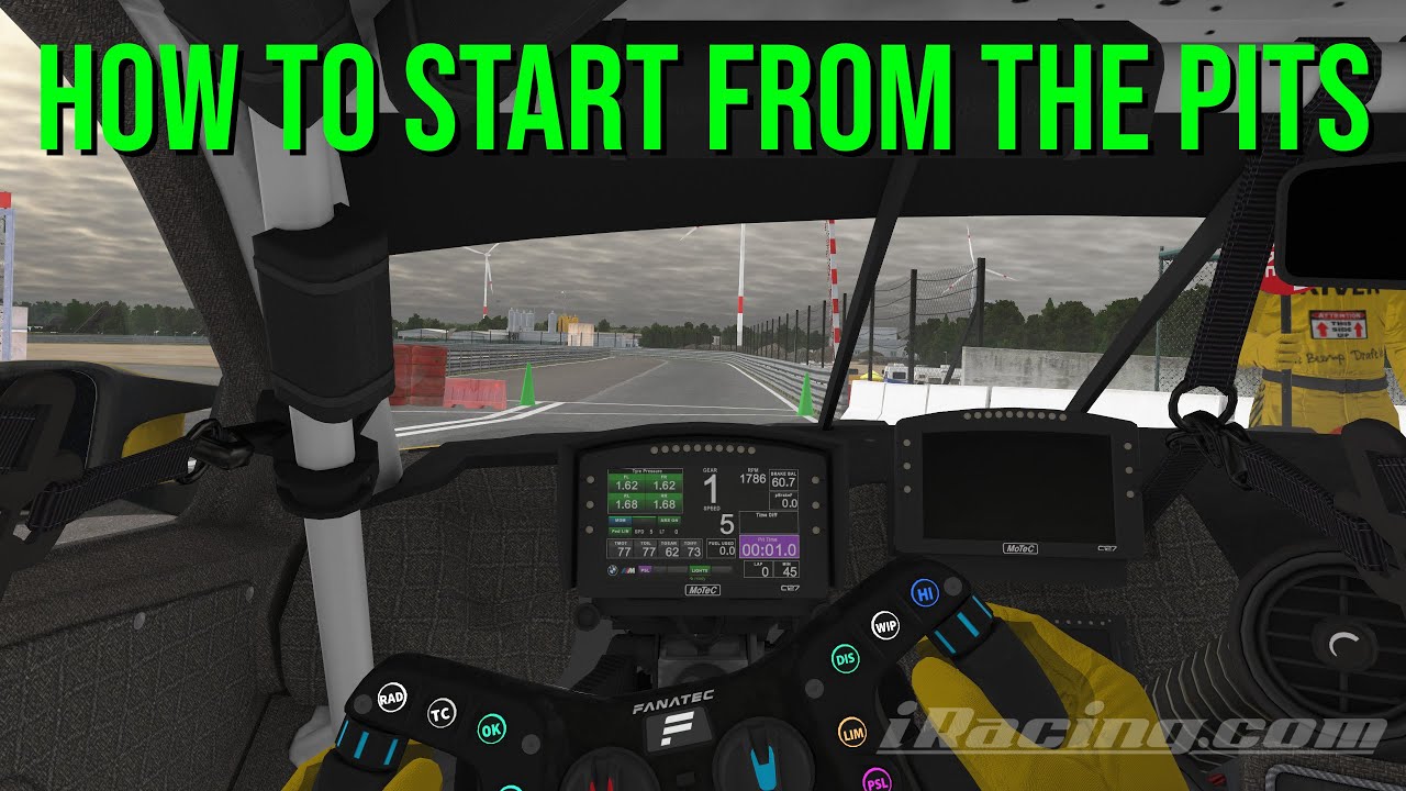 How to start from the pits in iRacing - YouTube