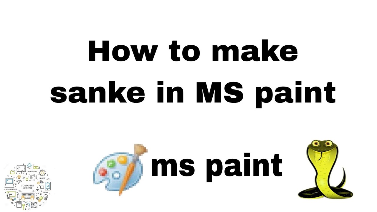 how to create a sanke in MS paint ..snake. ...microsoft paint ...