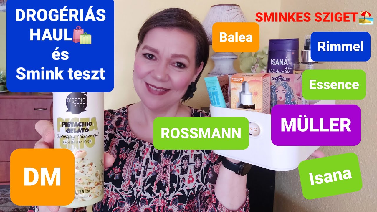 DROGÉRIÁS HAUL🛍️😍/ROSSMANN/MŰLLER/DM/SMINK TESZT #drogéria #rossmann # ...