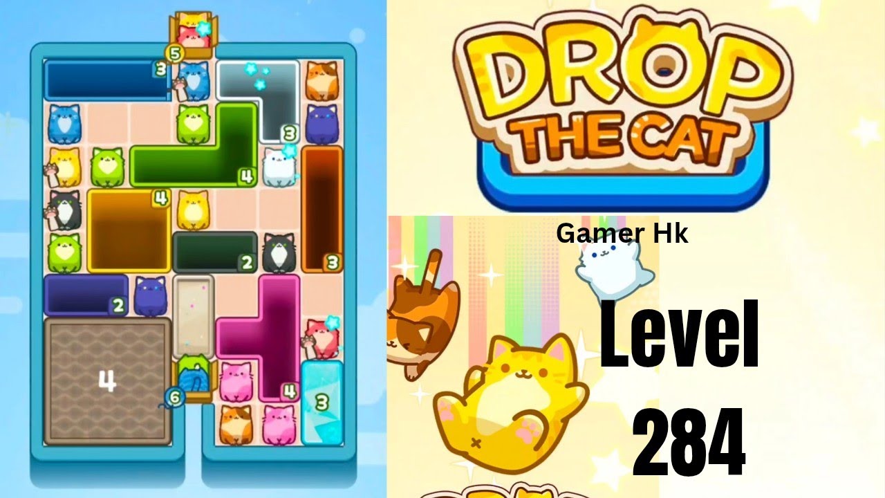 Drop The Cat Level 284 Walkthrough Solution - YouTube