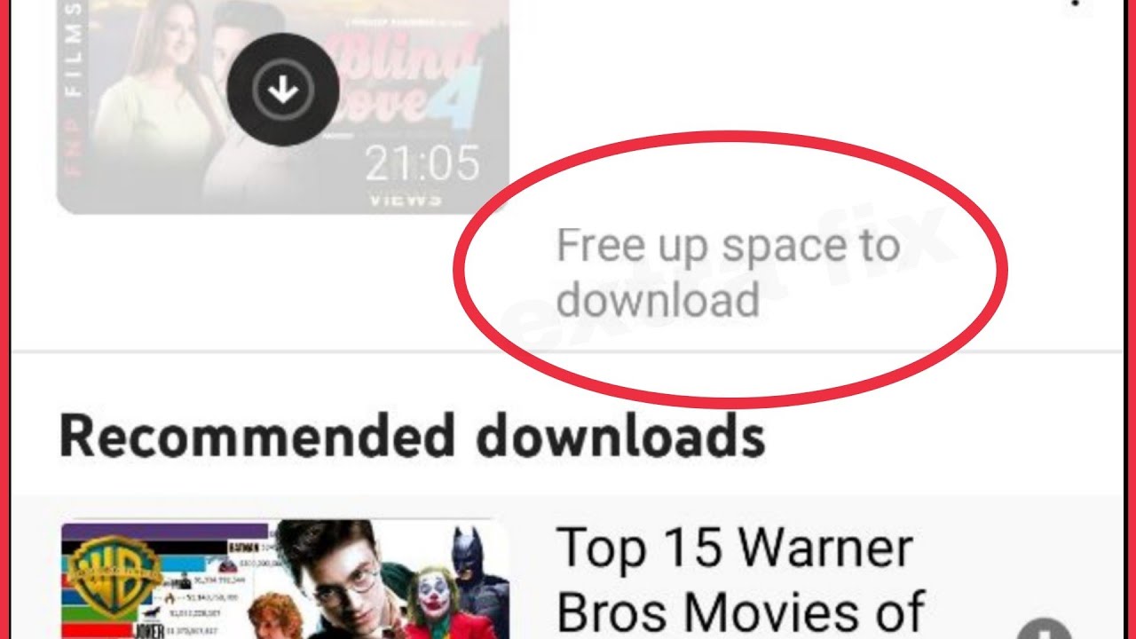 YouTube Fix Free up space to download problem solve in YouTube - YouTube