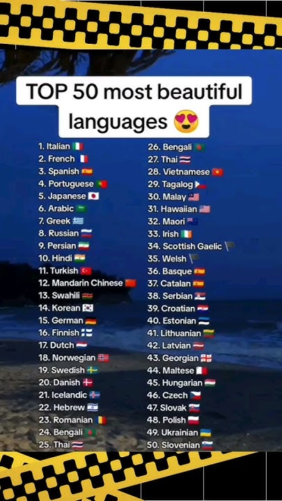 top 50 most beautiful languages - YouTube
