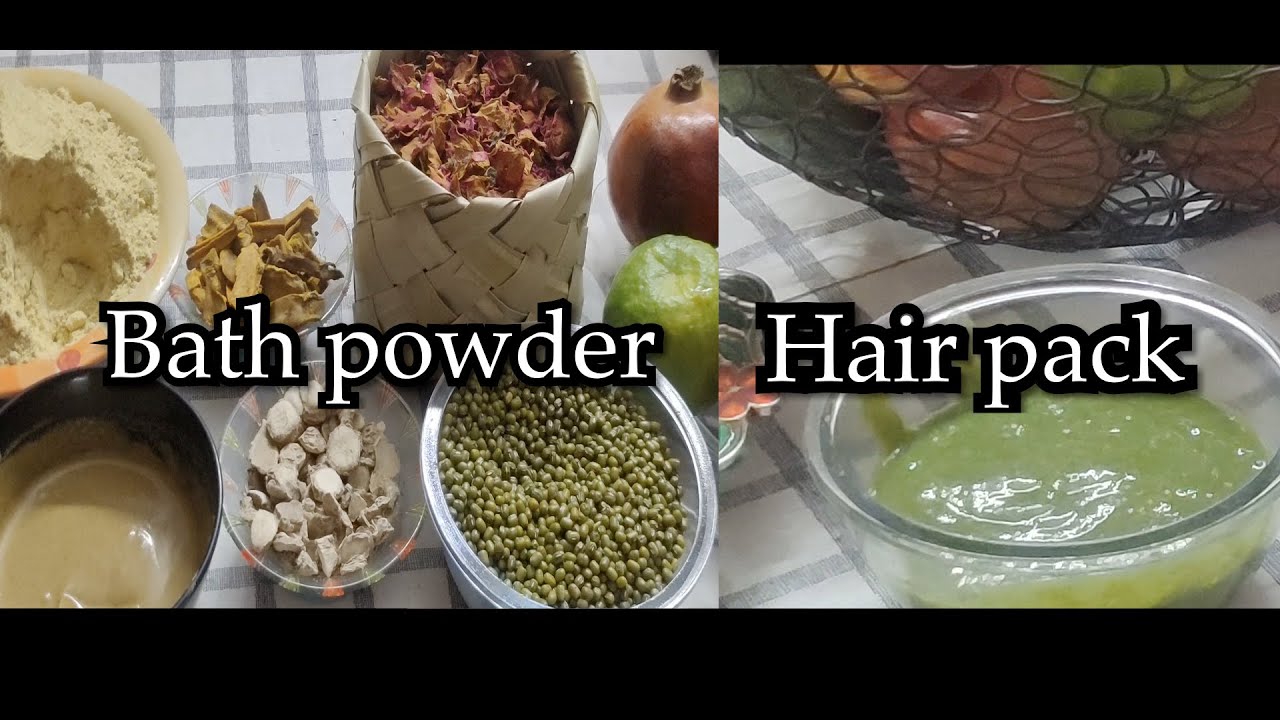 Natural bath powder | hair pack use weekly twice | homemade | no ...