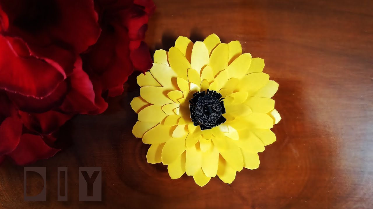 How to make a Sunflower 🌻 || Very easy flower making ideas - YouTube