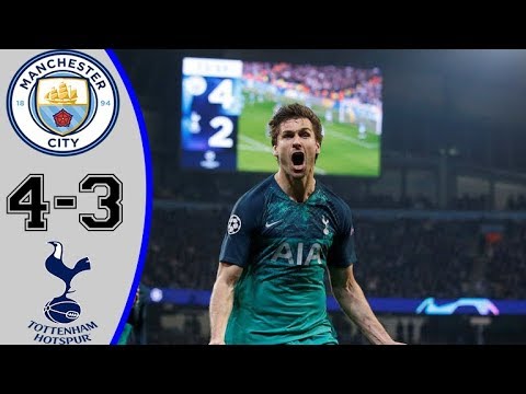 Manchester City vs Tottenham 4-3 - Highlights & Goals Resumen & Goles 2019 HD | SOCCER TV