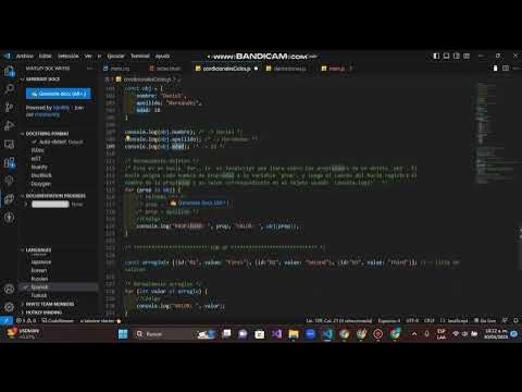 Ciclos for in y for of en Javascript - YouTube
