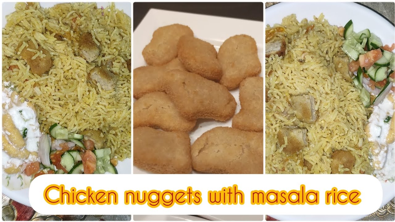 Chicken Nuggets with masala rice recipe ️ | try something new | nuggets ...