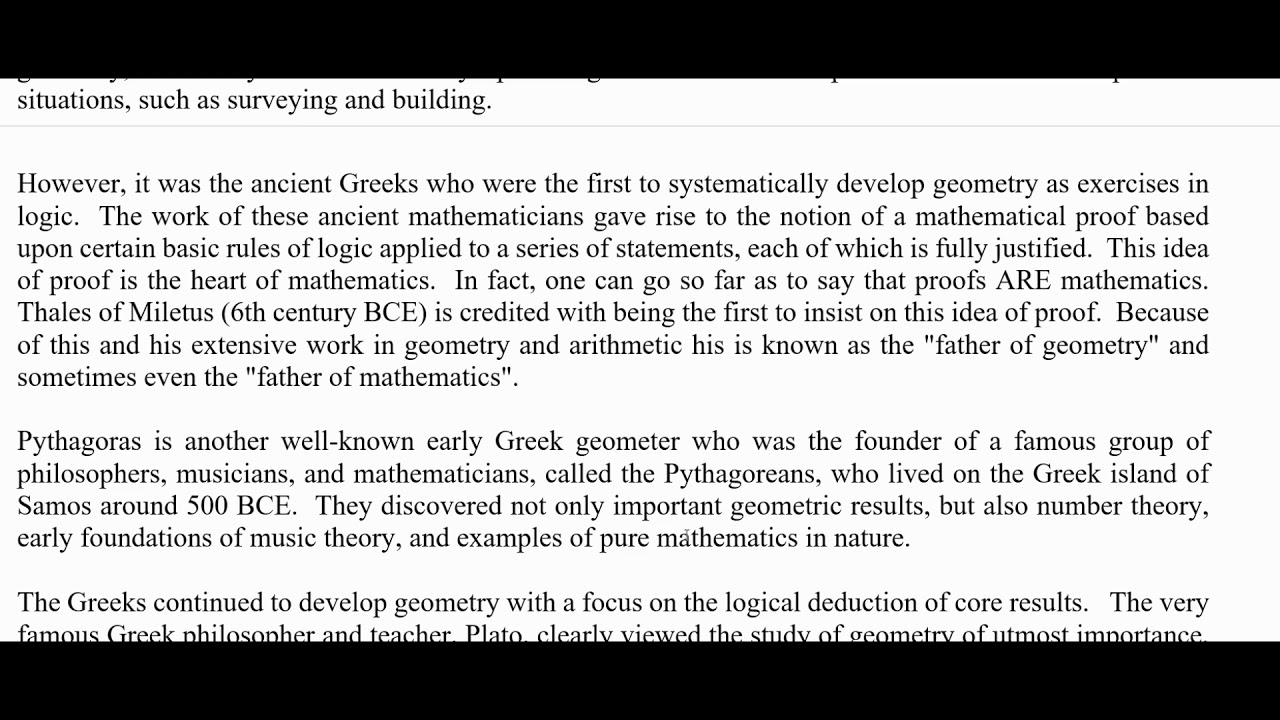 Geometry 1.2 Early History of Geometry - YouTube