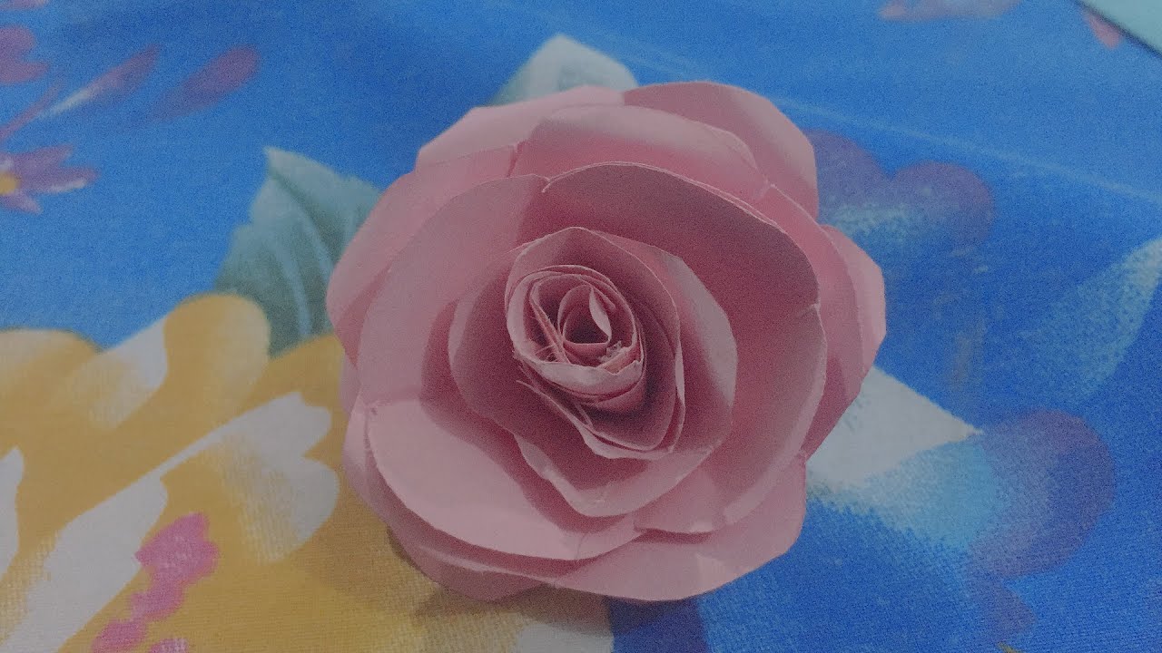 Easy flower from chart paper.. (The Unique Crafts) - YouTube