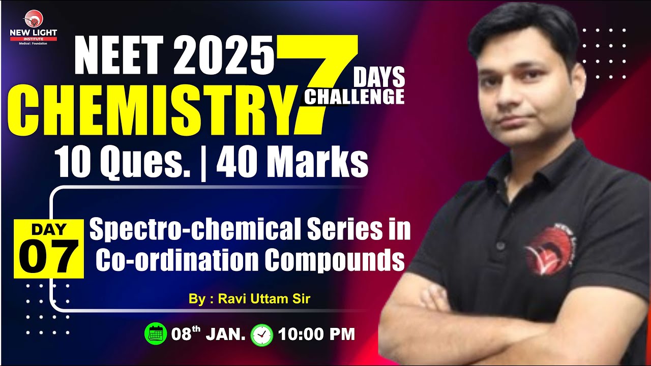 LIVE 7 DAY CHALLENGE | 10 Qs. | 40 Marks | DAY-07 | Spectro-chemical ...