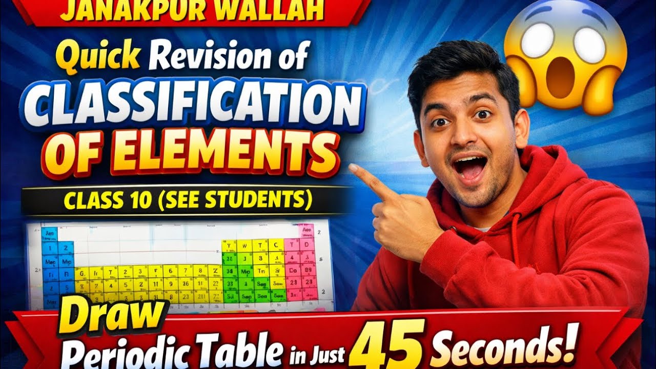 || CLASSIFICATION OF ELEMENTS || QUICK REVISION OF PERIODIC TABLE ...