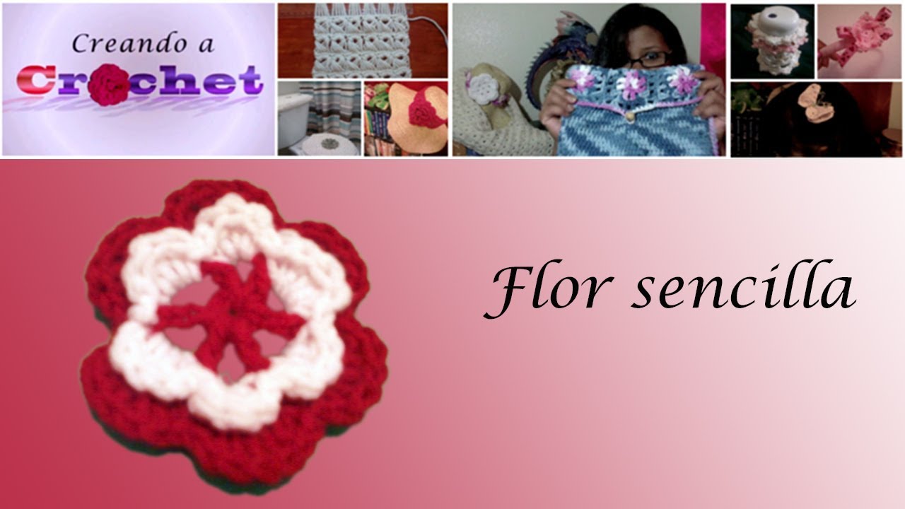 Flor sencilla -Tutorial de tejido crochet - YouTube