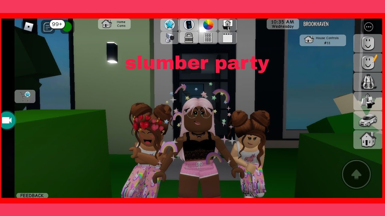 ROBLOX sleepover party - YouTube