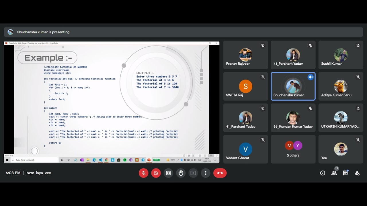 Coding Fiesta 2022 | Session - 8 | Codechef Chapter ITGGV - YouTube