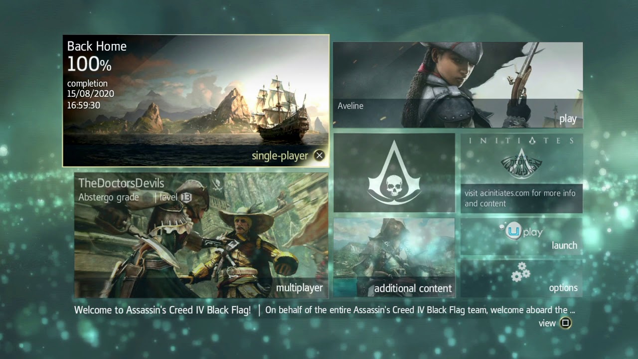 Assassin's Creed Black Flag - Main Menu Screen - YouTube