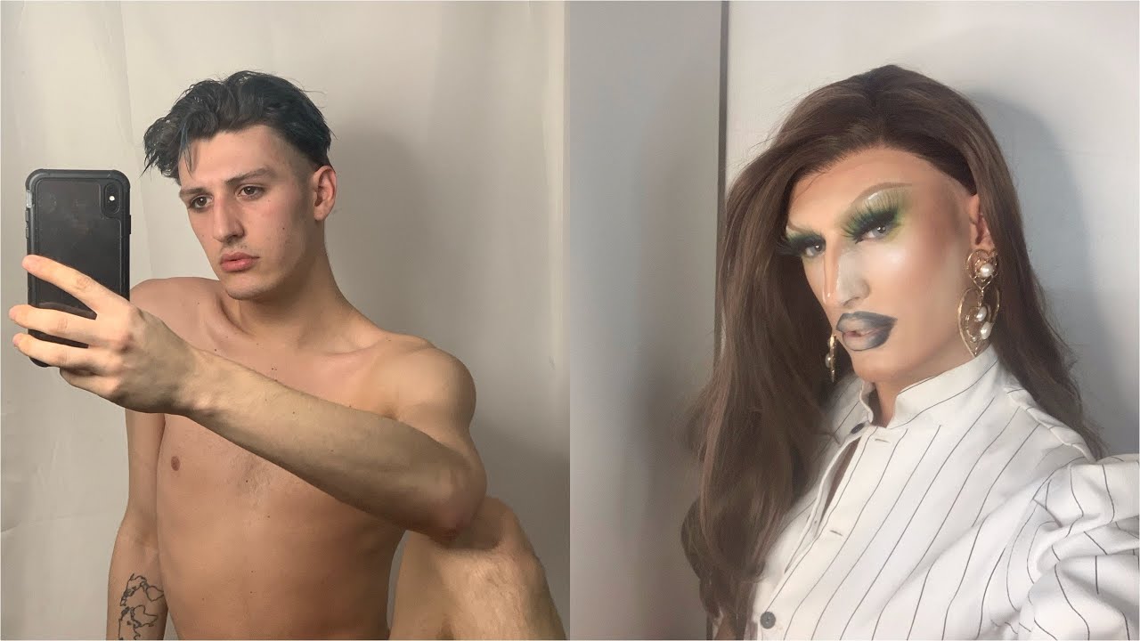 QUICKEST EVER DRAG MAKEOVER 😳 20 MINUTE MALE - FEMALE DRAG MAKEUP ...