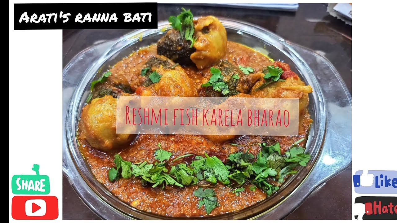 Reshmi Fish Karela Bharwan| Stuffed Karela Fish Recipe| भरवां करेले ...