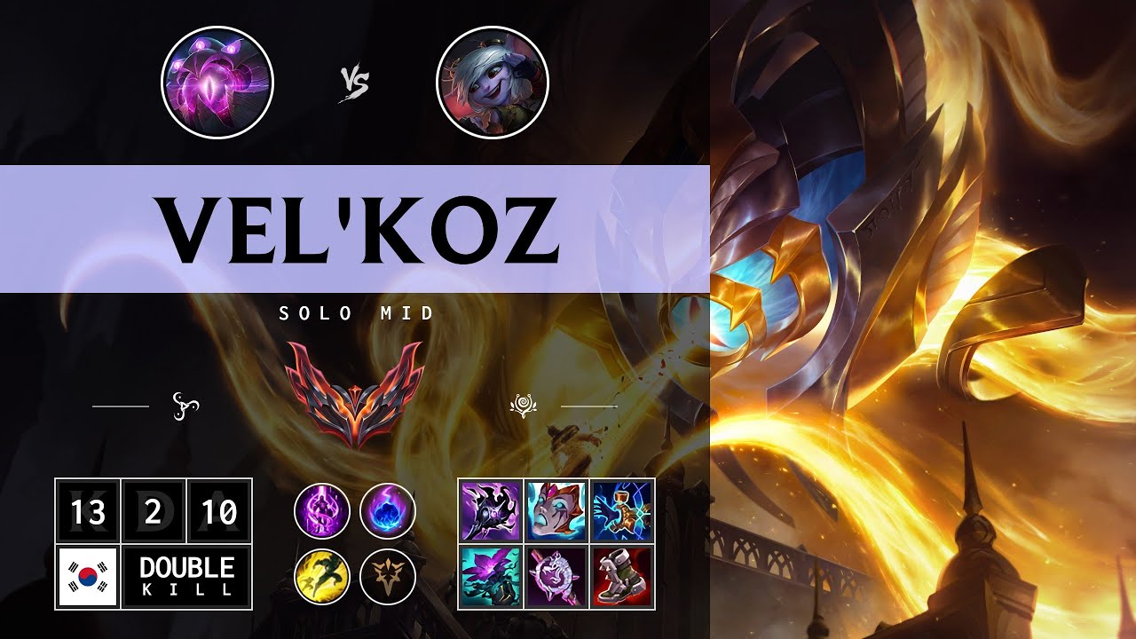 Vel'Koz Mid vs Tristana - KR Grandmaster Patch 14.13 - YouTube