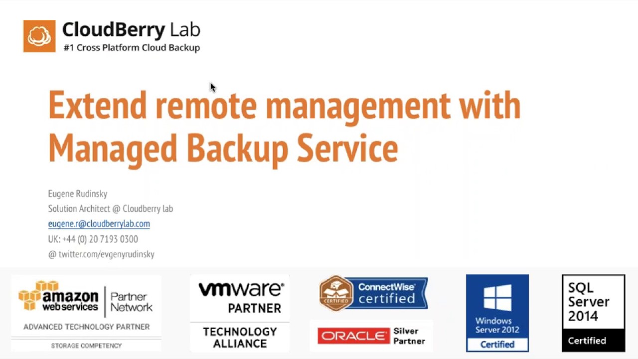[Webinar] Remote assistance, RDP in Managed Backup Service MBS - YouTube