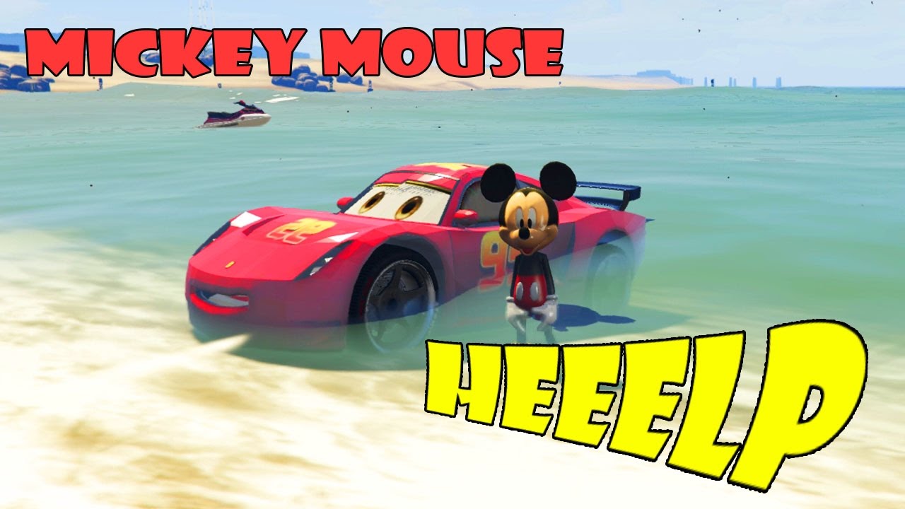 Mickey mouse in repair Mcqueen! McQueen in trouble! Cars Cartoon for ...