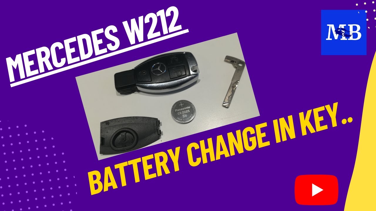 W212 - Mercedes Key Battery Change Replacement. - YouTube