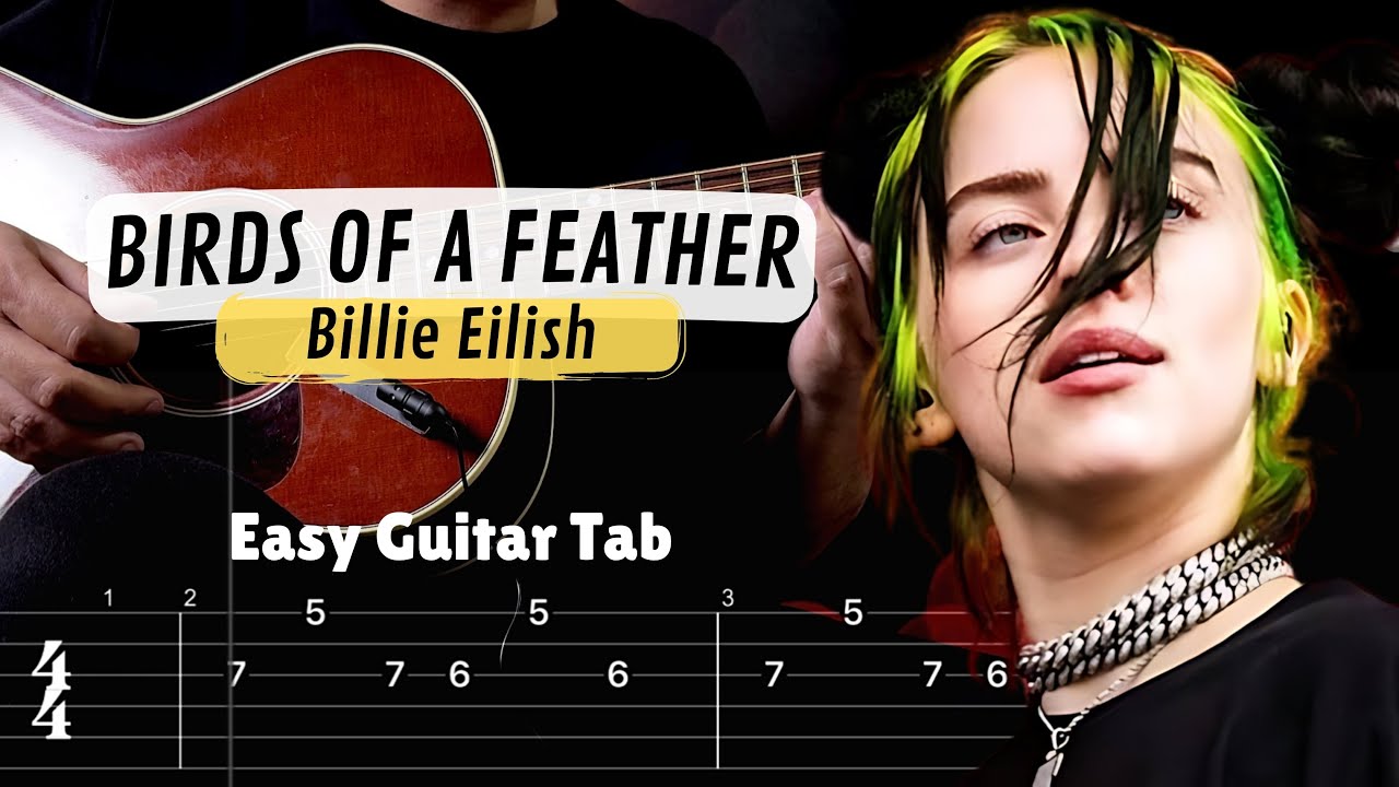 Birds Of A Feather (EASY Guitar Tutorial) Guitar Tab - YouTube
