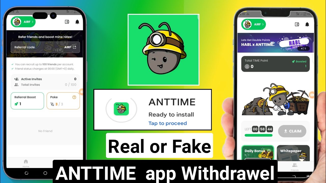 anttime |anttime earning appreal or fake anttime withdrawalproof paise kaise nika - YouTube