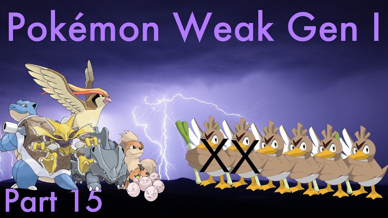 Pokémon Weak Gen I - pt 15 - YouTube