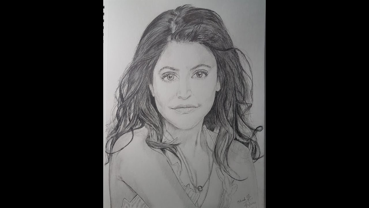 Sketch of Anushka Sharma, Sketch art, learn how to draw, freehand ...