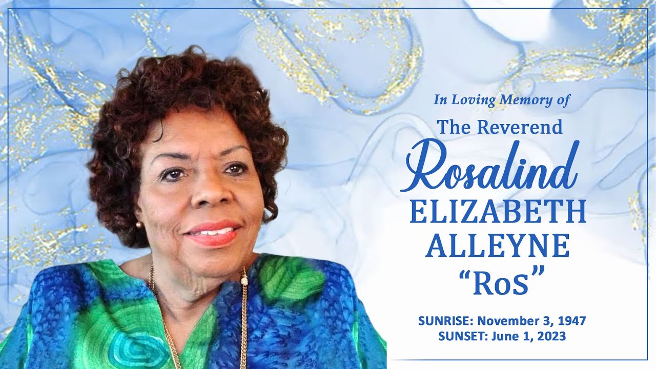 Celebrating The Life of The Reverend Rosalind Elizabeth Alleyne - YouTube