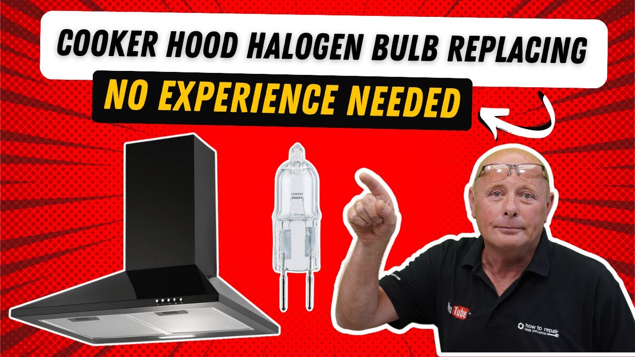 How to replace a cooker hood halogen bulb or lamp - YouTube