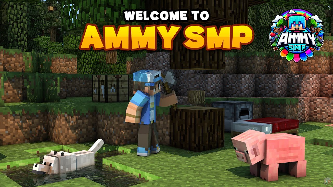 🔴 MAKING HOUSE IN AMMY SMP | MINECRAFT SMP #minecraft #live - YouTube