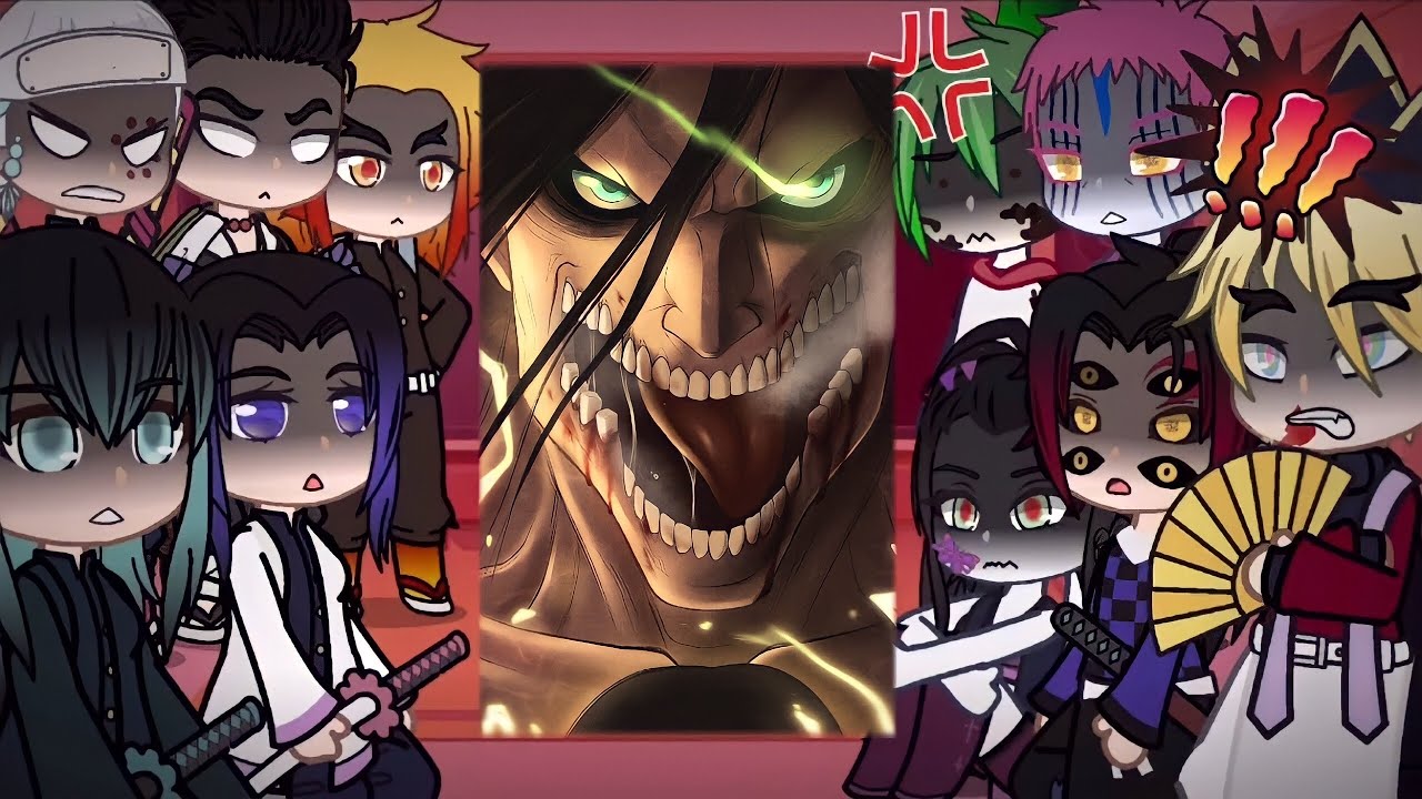 UpperMoons and Hashiras react to AOT / Demon Slayer react - YouTube