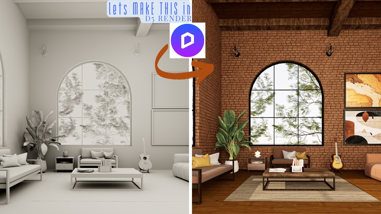 From Zero to Hero Industrial Living room interior design in D5 render 2 ...