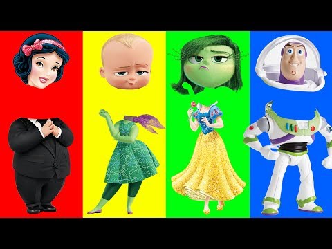 Learn Colors Wrong heads Boss Baby, Disney Princess Finger Family ...
