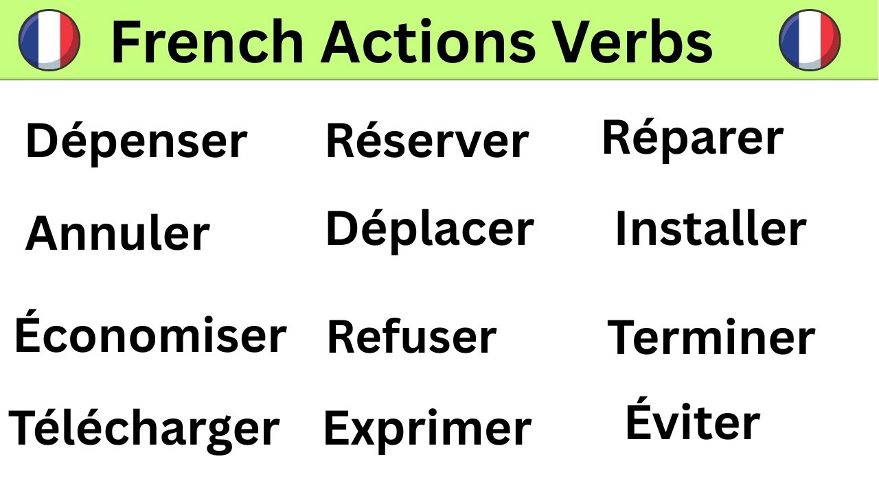 Master These French Action Verbs and Speak Naturally - YouTube