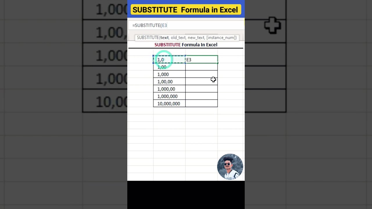 SUBSTITUTE Formula In Excel mircosoft trending viral shorts excel SUBSTITUTE Formula In Excel mircosoft trending viral shorts excel