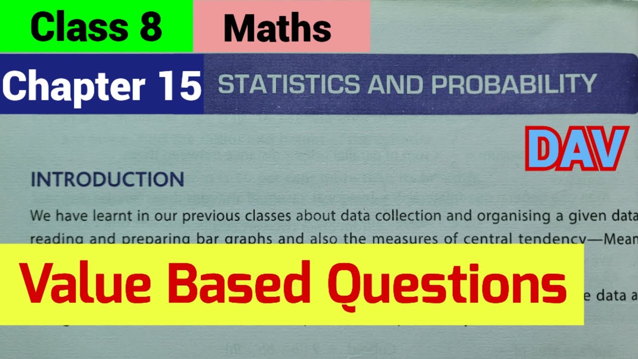 DAV Class 8 Maths Chapter 15 Value Based Questions - YouTube