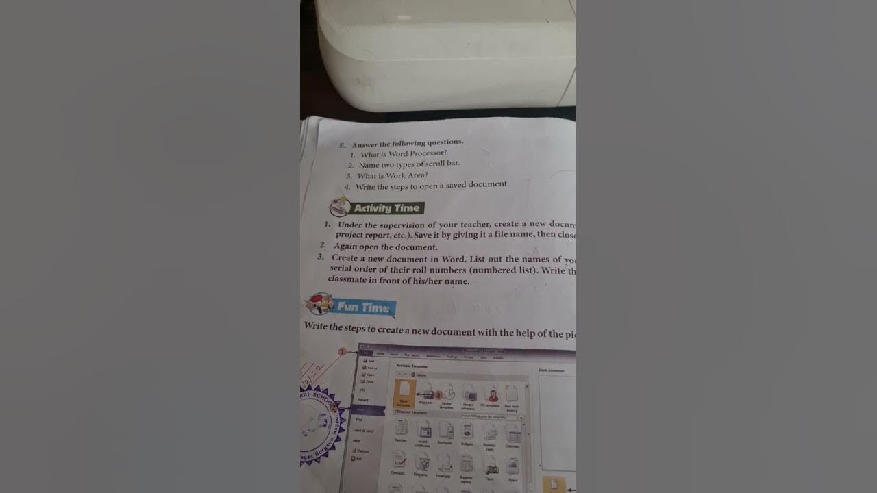 class 4 computer chapter 5 MS word 2010 question and answer - YouTube