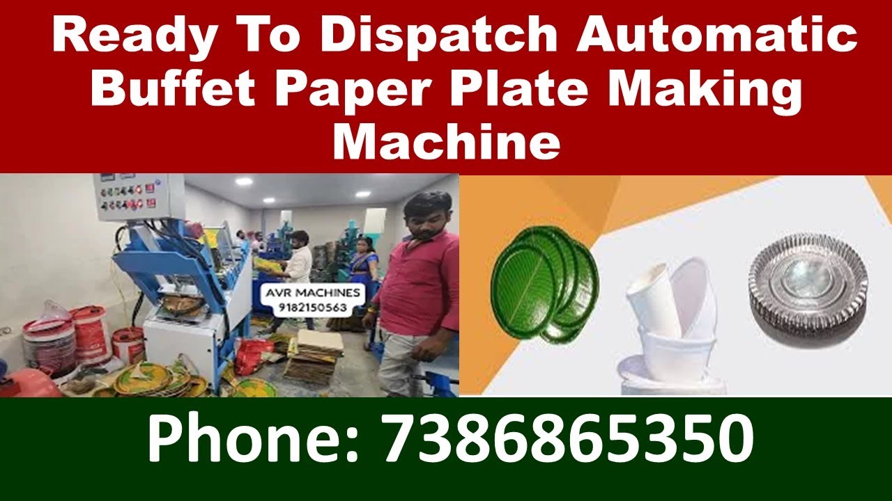 Ready To Despatch Automatic Buffet Paper Plate Making Machine - YouTube