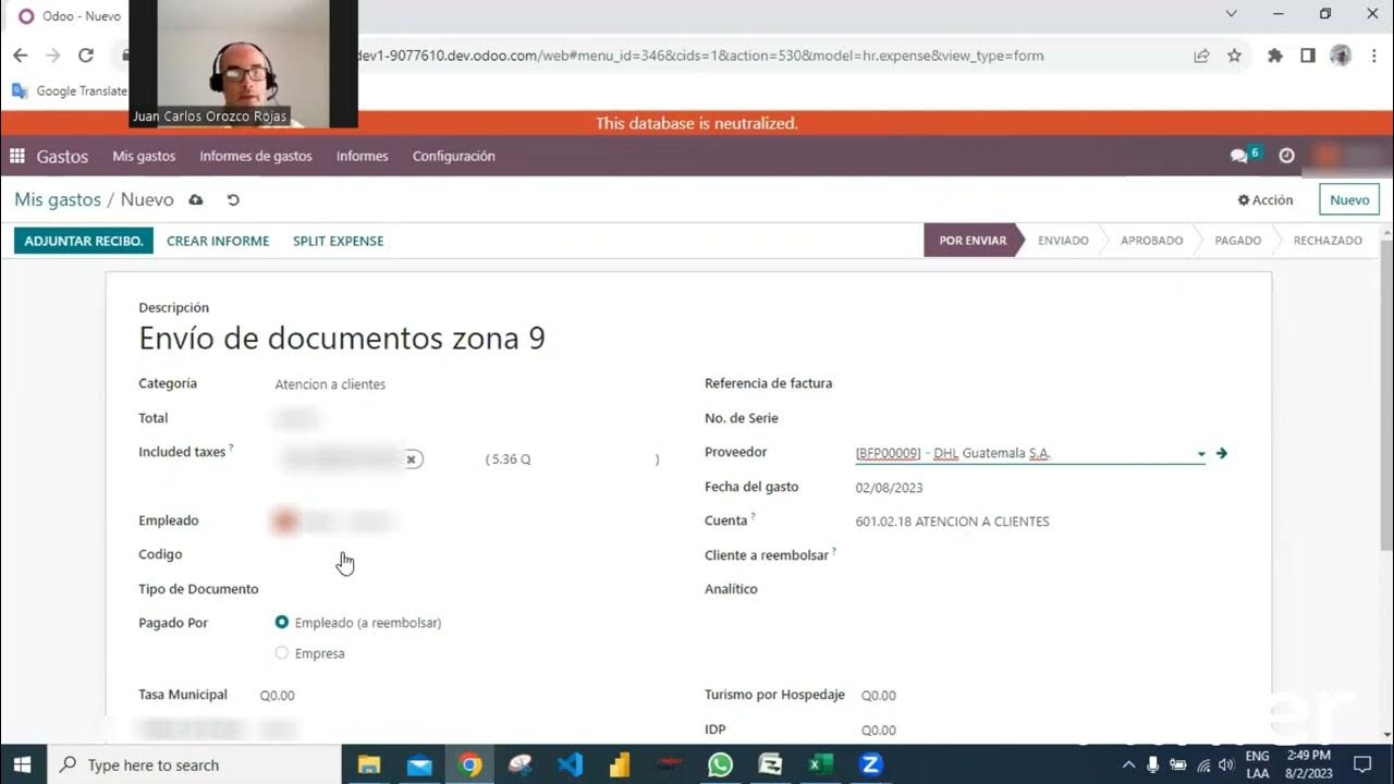 Odoo - Como Registrar Gastos de Empleado - YouTube