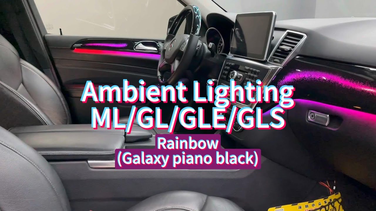 Mercedes ML/GL/GLE/CLS Ambient Lighting Installed - YouTube