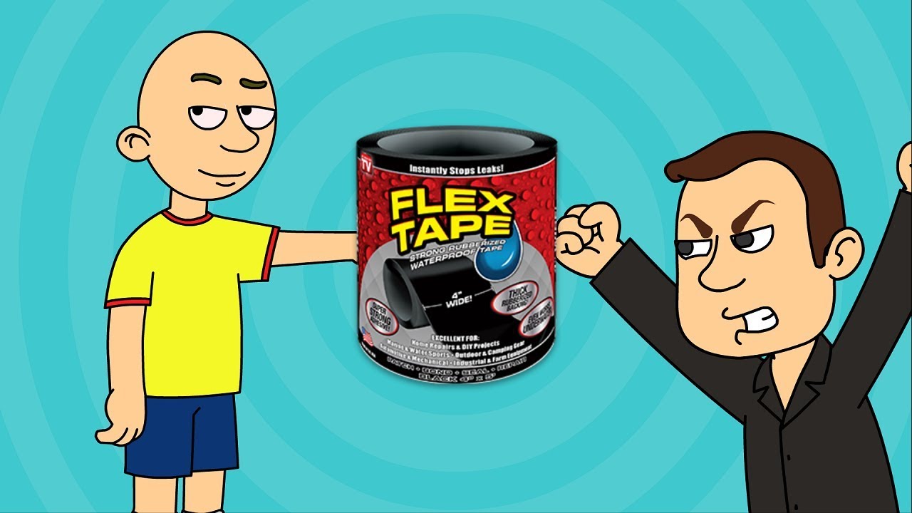 Caillou Rips Off Flex Tape/Grounded - YouTube
